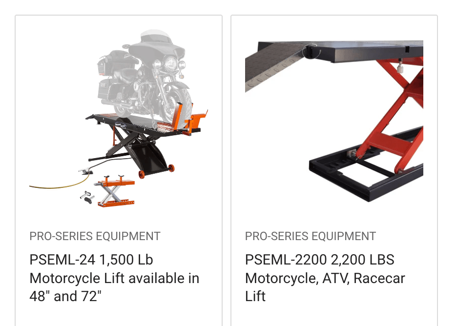 Motorcycle Lifts for Professionals & DIY Mechanics – Pro-Series Equipm ...